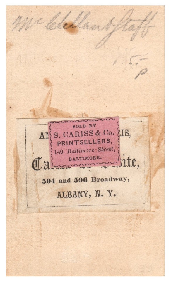 RARE Original Civil War-Dated CDV Photograph of George B. McClellan ...