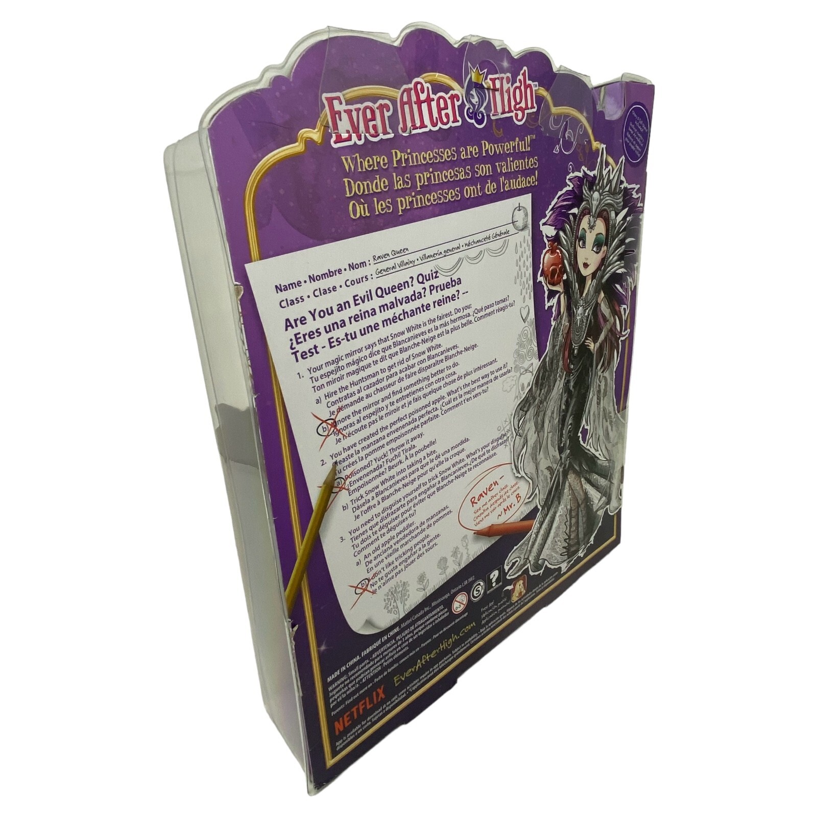 EVER AFTER HIGH DOLL - SPELLBINDING RAVEN - DAUGHTER OF THE EVIL QUEEN ...