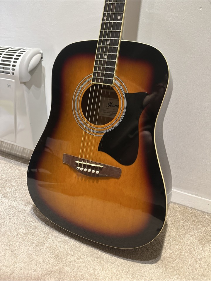 Ibanez acoustic guitar with guitar case | eBay UK