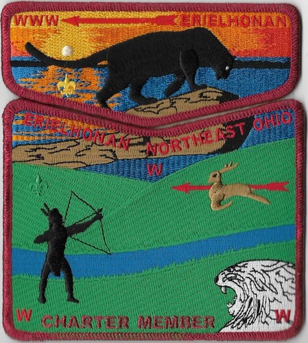 Lodge 440 Erielhonan Charter Member 2-piece OA flap set (WW) | eBay