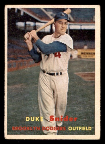 1957 Topps Baseball #170 Duke Snider VG *i1 | eBay