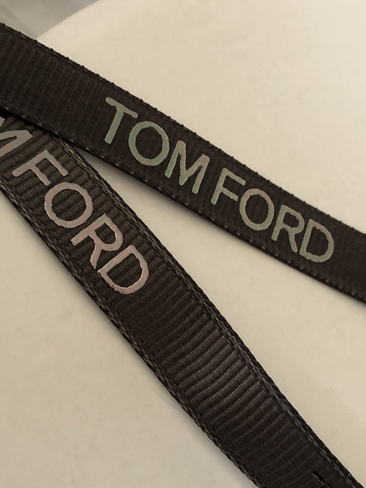 1 Metre Grey Silver PIECE AUTHENTIC rare TOM FORD RIBBON wrap crafts ...
