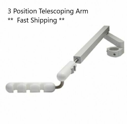 DCI Dental Telescoping Assistant Arm 3 Position Gray 5374 2" post w ...