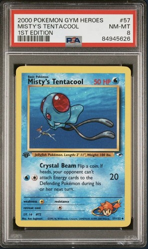 2000 POKEMON GYM HEROES MISTY'S TENTACOOL 1ST EDITION #57 PSA 8 | eBay