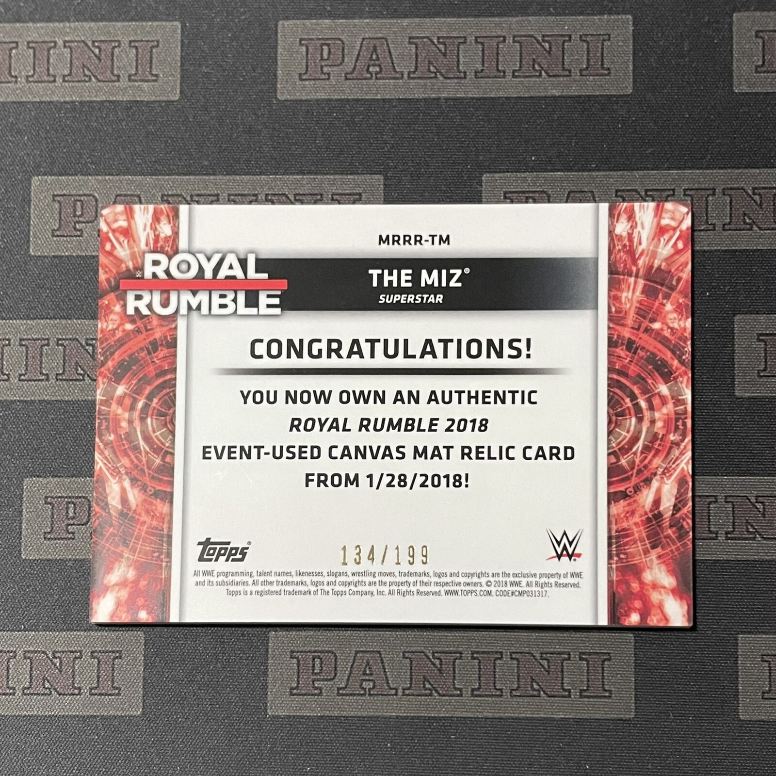 2018 Topps WWE Then Now Forever - Royal Rumble Mat Relics Bronze #MRRR ...