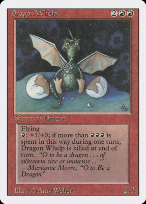 MTG Magic the Gathering Dragon Whelp (143/306) Revised Edition LP | eBay