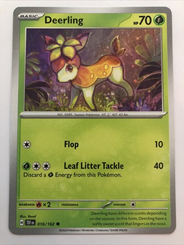 Pokémon TCG Temporal Forces Deerling 016/162 NM | eBay