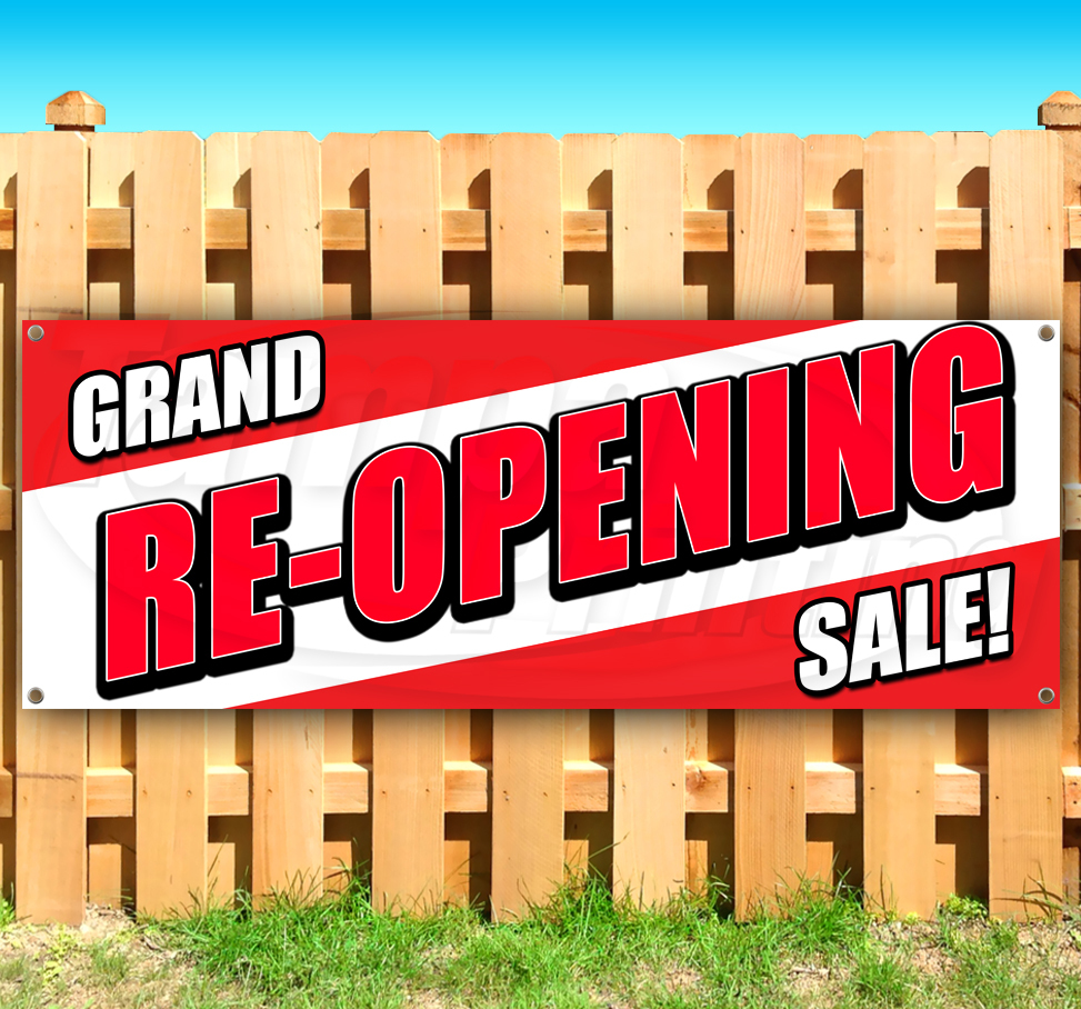 GRAND RE-OPENING SALE Advertising Vinyl Banner Flag Sign Many Sizes USA ...