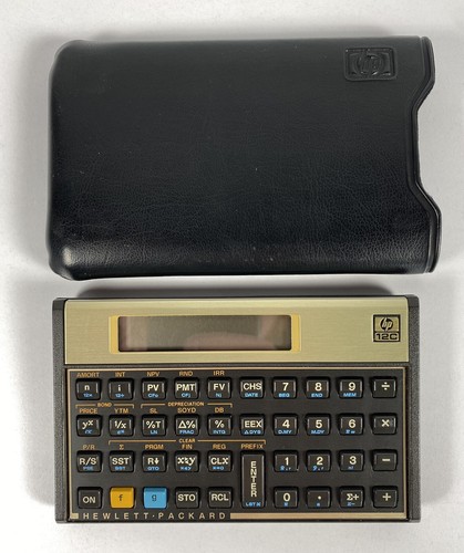 Vintage HP 12C Financial Calculator w/Original Cover Made in USA Works ...