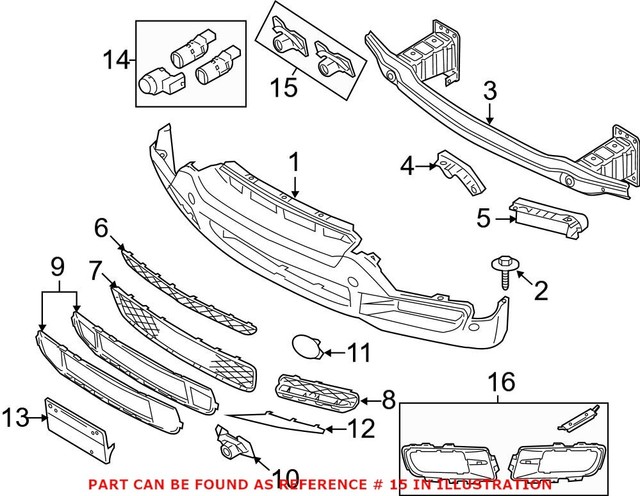 BMW 51117165461 Genuine OEM Factory Original Park Sensor Support for ...
