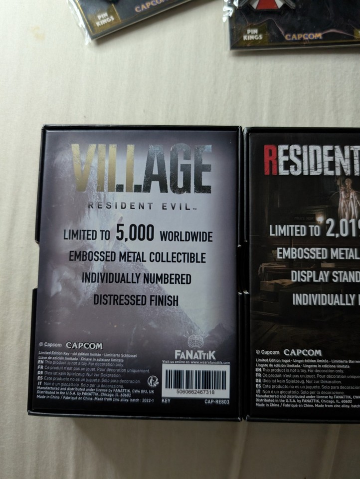 Resident Evil Merchandise Huge Bundle Capcom | Keyrings | Badges ...