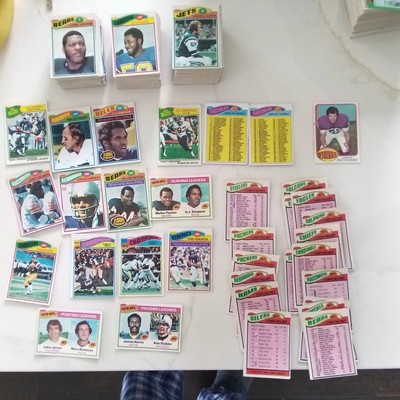 Starter / Lot +-250 diff cards 1977 Topps NFL football Simpson, Payton ...