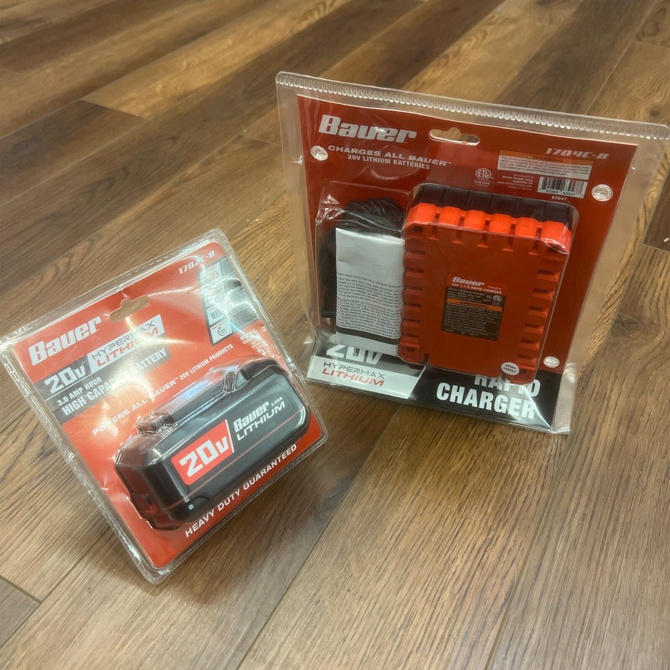 Bauer 20V Rapid Charger/20V 1.5 Ah Compact Battery | eBay