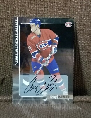 Autographed Craig Darby 2000-01 ITG Be a Player First Signature Card ...