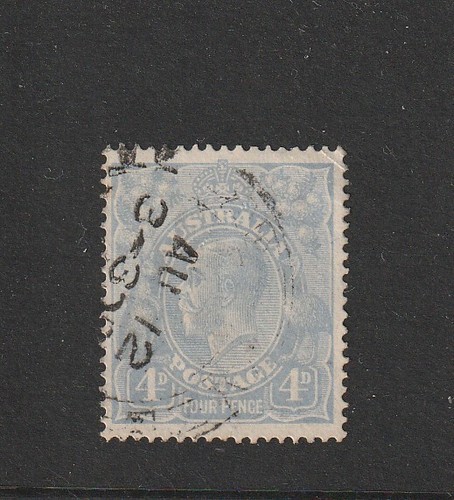 Australia 1914-24. King George V Stamp - 4d. Blue 2nd Watermark. Fine ...