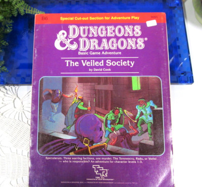 Dungeons & Dragons The Veiled Society 1984 RPG B6 9086 TSR D&D - Uncut ...