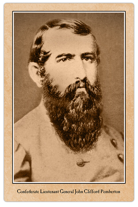 JOHN C. PEMBERTON Confederate General Civil War Vintage Photograph CARD ...