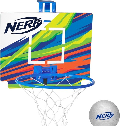 NERF Nerfoop, The Classic Mini Foam Basketball and Hoop - Hooks On ...