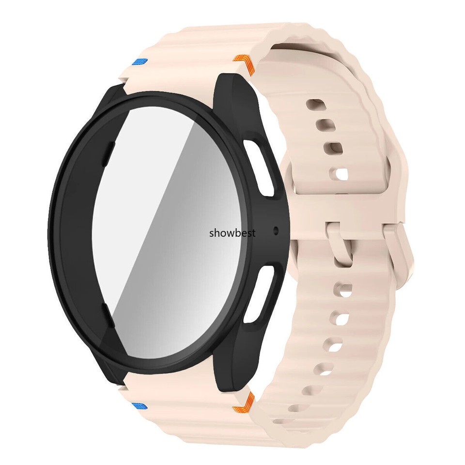 Silicone Watch Band Strap+Case For Samsung Galaxy Watch 7/6/5/4 40/44 ...