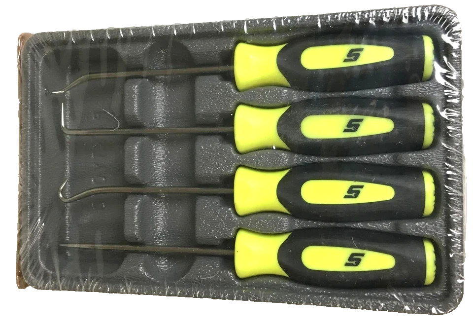 New Snap-on 4-piece Pick Set SGASA204CHV Yellow Soft Handle Mini Picks ...