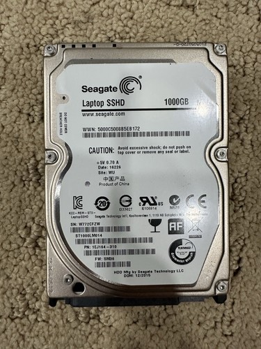 Seagate Laptop SSHD 1TB ST1000LM014 2.5" Sata hard drive dell HP MAC ...
