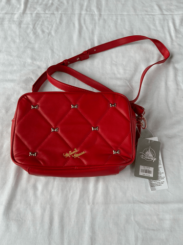 Disney's Minnie Mouse Red Purse with Gold Bows, NWT Crossbody, Cute ...