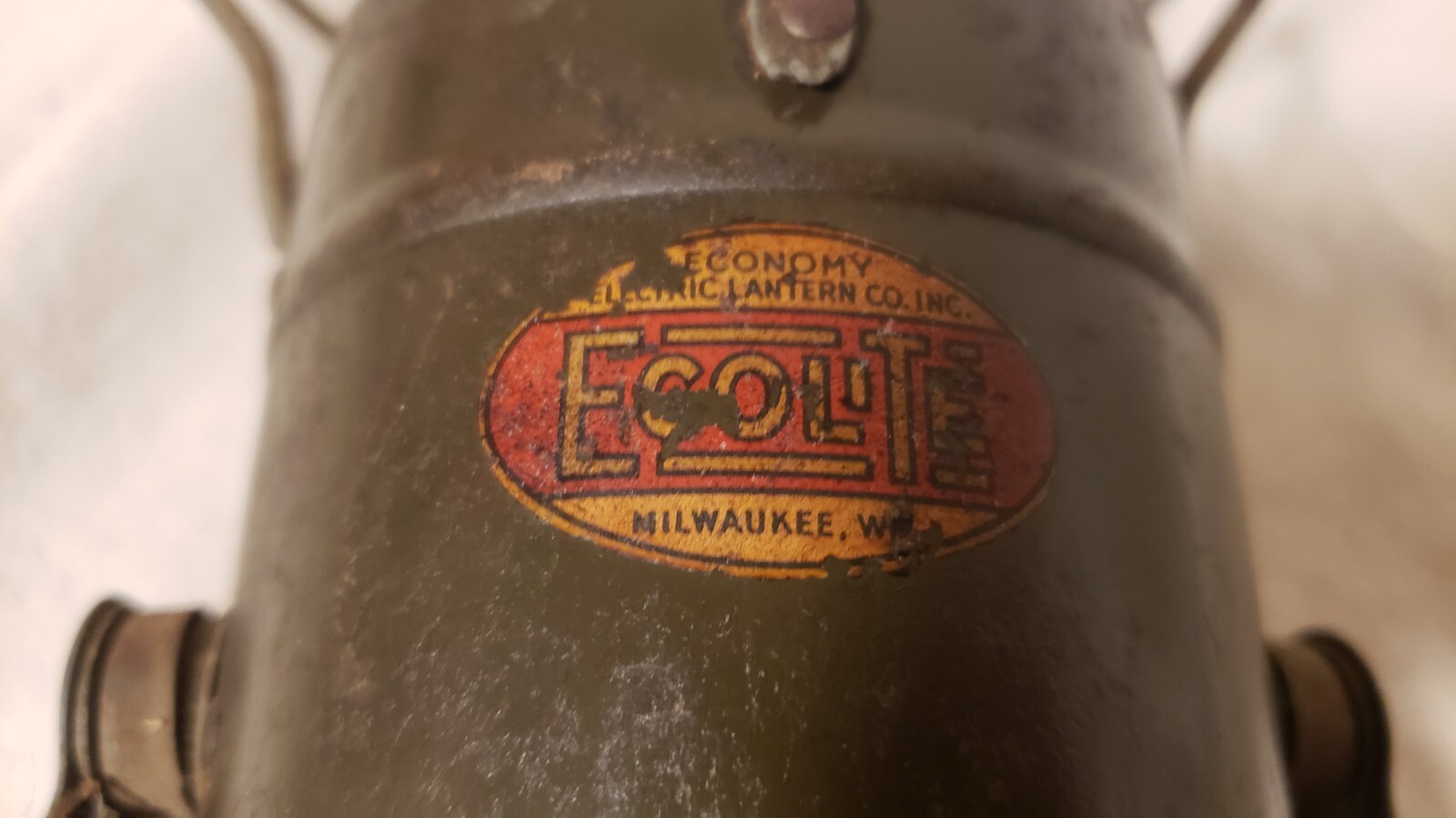 Vtg Ecolite Economy Electric Lantern Co. Battery Operated Railroad ...