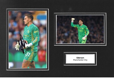 Ederson Signed 12x8 Photo Display Manchester City Memorabilia Autograph ...