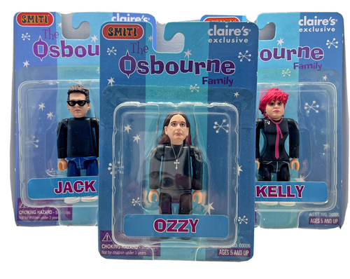 Ozzy Jack Kelly Osbourne Family Figures Claires Smiti New Sealed Lot of ...