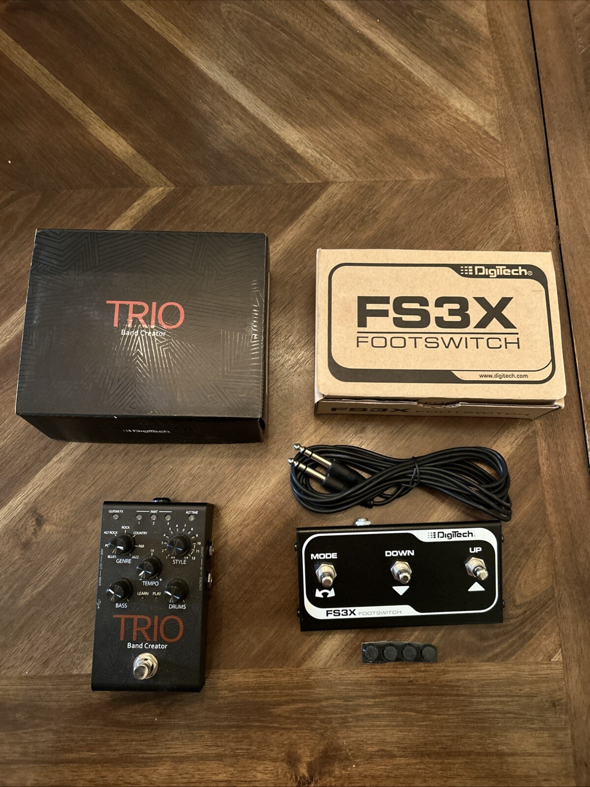 DigiTech Effects Trio Band Creator Pedal W/FS3X Footswitch &Power Cable ...