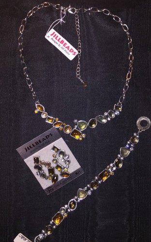 Vintage JILLBNEADS By Jill Pfefer Necklace Earring and Bracelet Set MWT ...