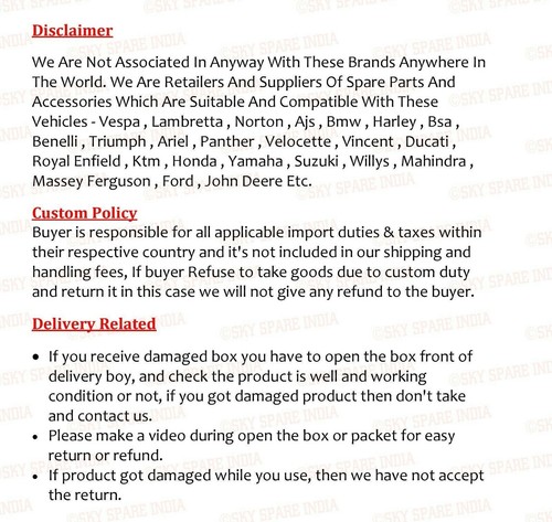 Amber Pilot Lamp For Royal Enfield Bullet Pilot Light & Chrome Ring Set ...