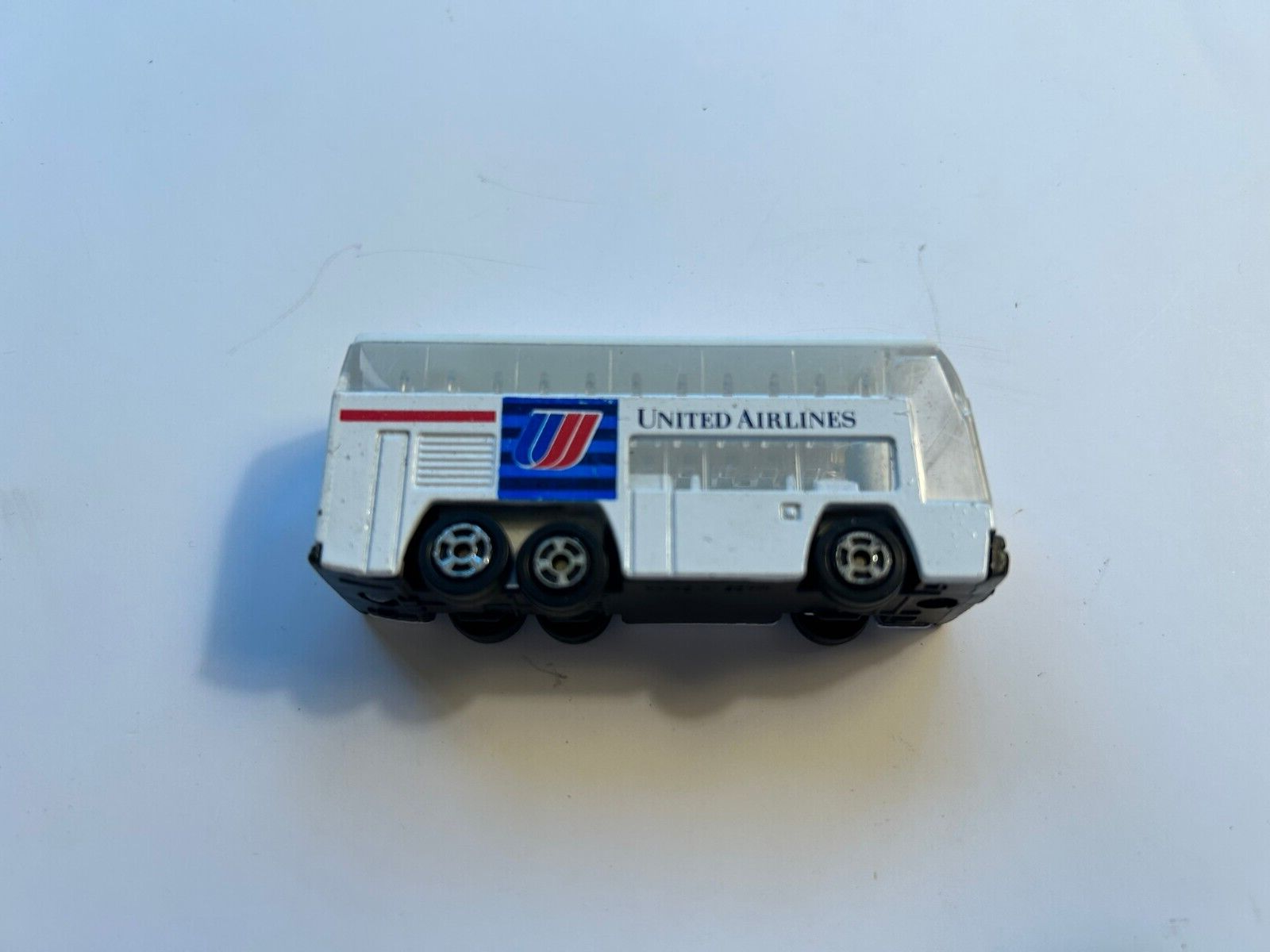 United Airlines Die Cast Double Decker Airport Shuttle Bus Clear Upper ...