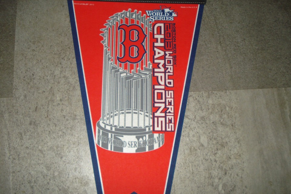 2013 World Series Champions Pennant Trophy Logo Boston Red Sox | eBay