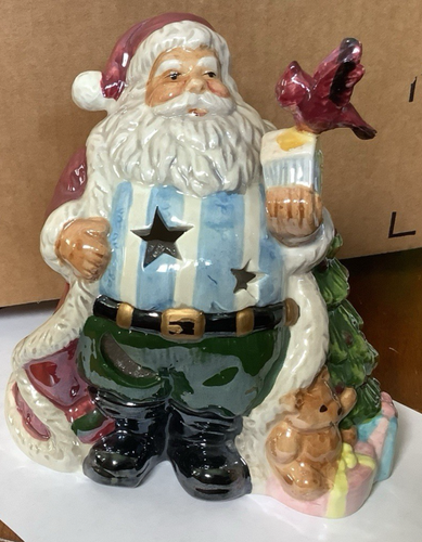 Ceramic Santa Claus Tea Light Candle Holder | eBay