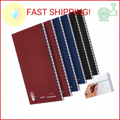Lewtemi 6 Pack Small Left Handed Notebook 8"x5" Lefty Spiral Notebooks ...