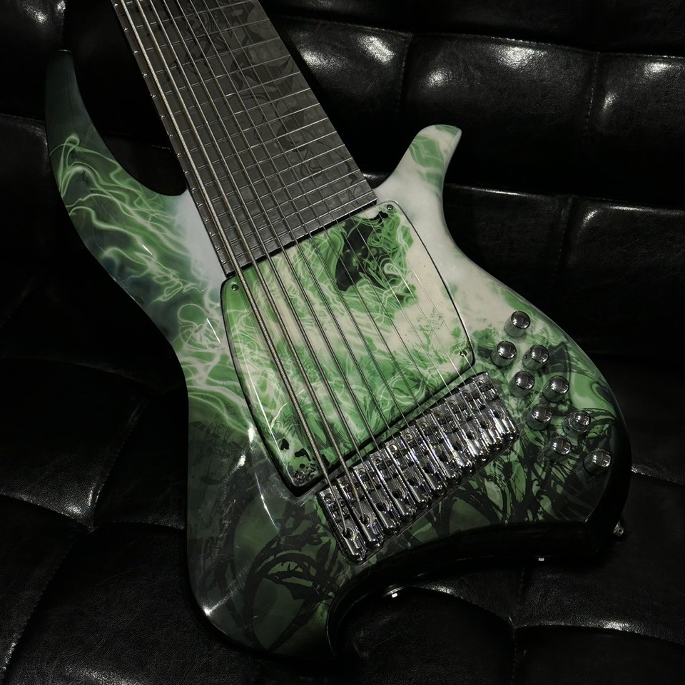 Etherial Guitars Custom 11-String Bass 27V EMG Stainless Frets Safe ...