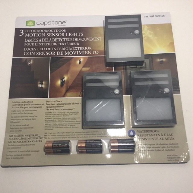 Capstone Lighting 3 LED Indoor/outdoor Motion Sensor Lights ITM 1600106 ...