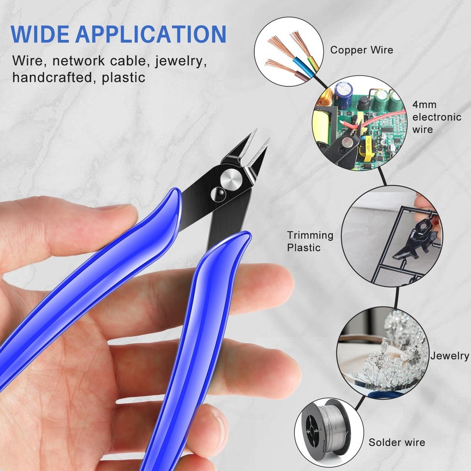 Electrical Wire Cable Cutters Cutting Side Snips Flush Pliers Nipper ...