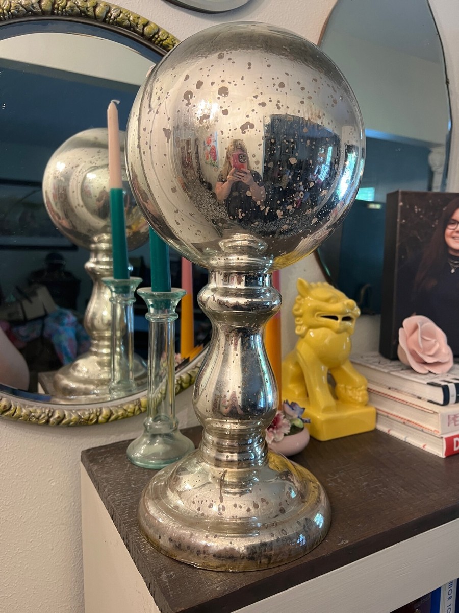 Antique Mercury Glass Gazing Balls Lot A Rare Antique Mercury Glass