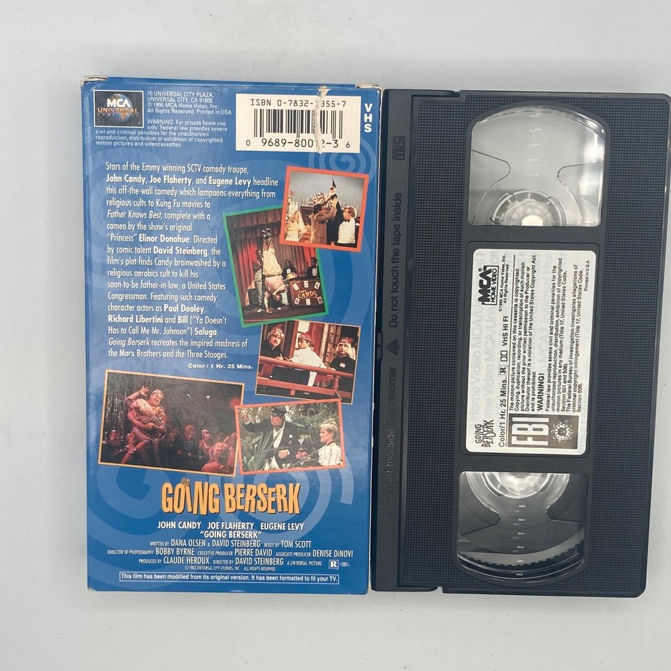 Going Berserk (1983), VHS Movie, MCA Home Video 1996), SCTV John Candy ...