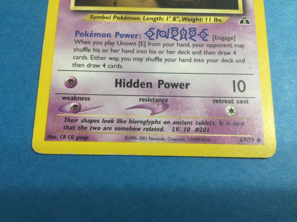 Pokemon Unown [E] 1995-2001 Pokemon Basic 67/75 | eBay