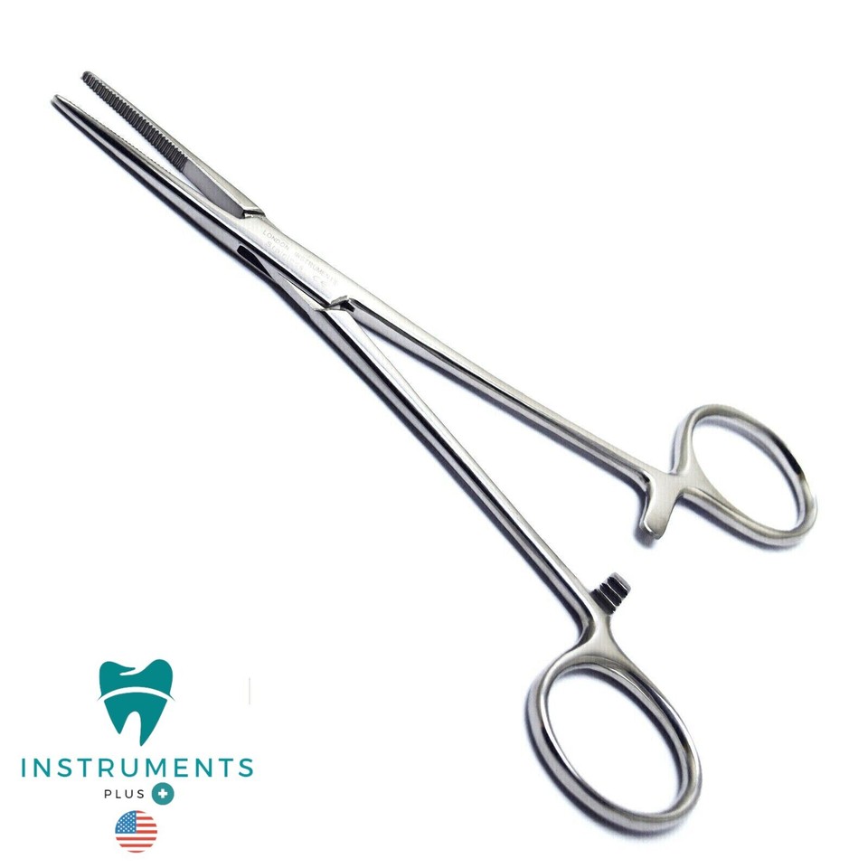 Surgical Straight Kelly Locking Clamp Forceps Hemostatic Artery Toothed ...