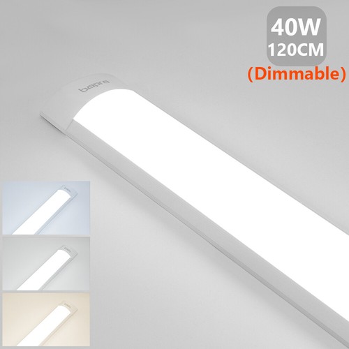 4FT LED Slim Ceiling Batten Tube Light 120CM Linear Fluro Fluorescent ...