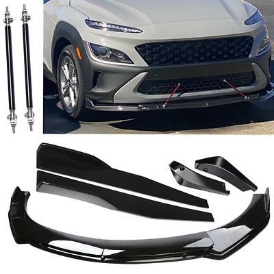 Front Bumper Lip Splitter Spoiler Body Kit Side Skirt For Hyundai Kona ...