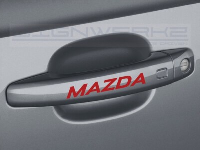 Mazda Door Handle Decals Sticker mazda 3 mazda 6 cx-5 miata new - Set ...