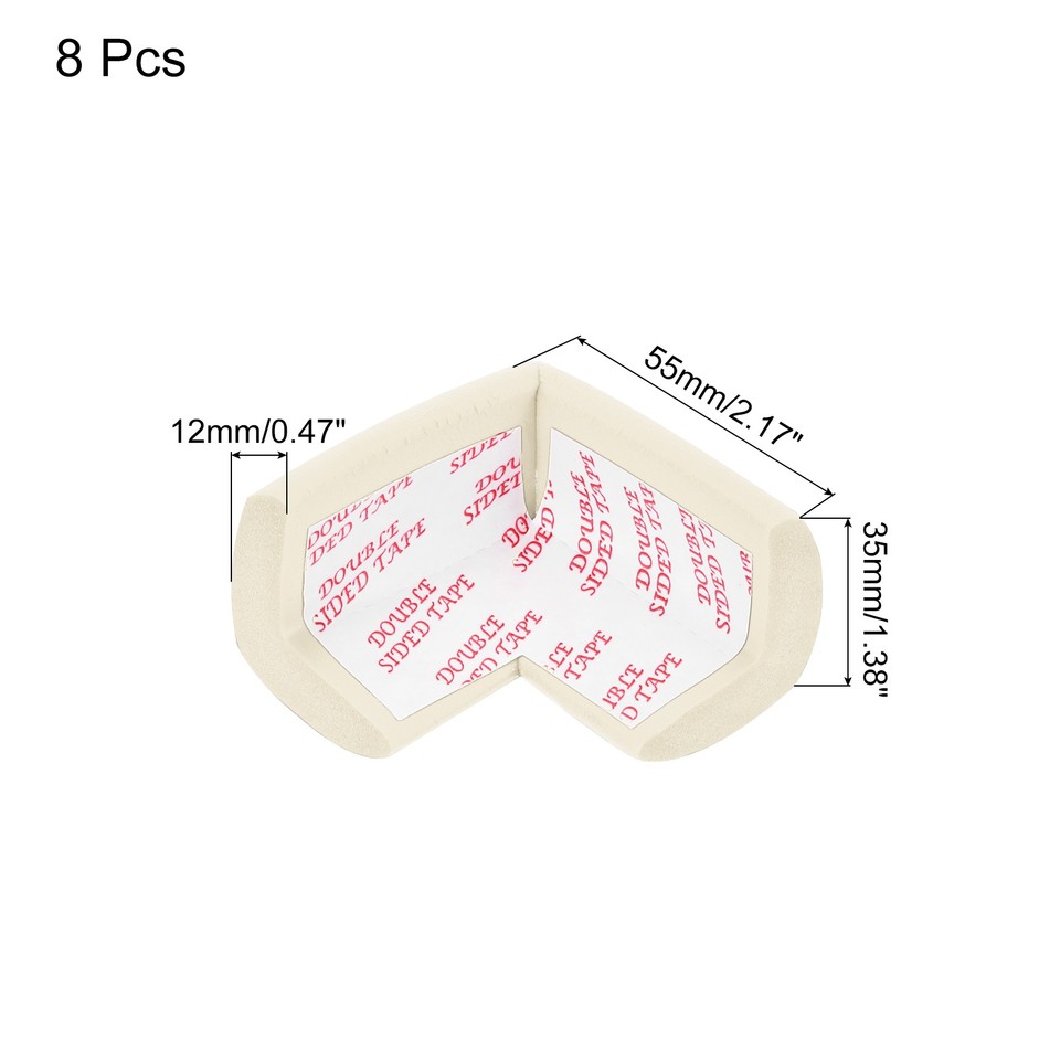 8 Pack Soft Corner Protector, Foam Furniture Proofing Corner, Light ...