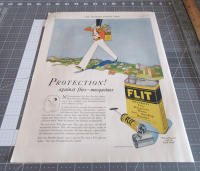 1927 FLIT Protection against flies-mosquitoes (Entomology) Vintage ...
