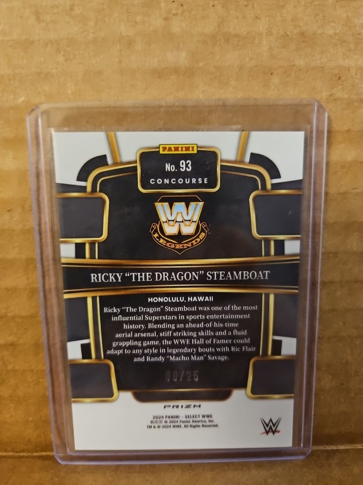 2024 Select WWE Concourse Tie-Dye Prizm /25 Ricky The Dragon Steamboat ...