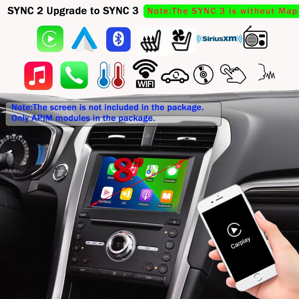 SYNC 2 to SYNC 3 Upgrade Kit APIM Module Carplay Android Auto For Ford ...